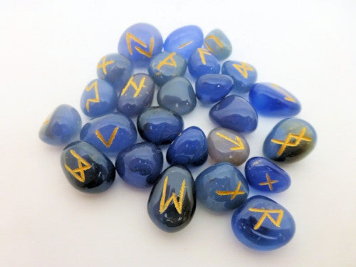 Blue Onyx Crystal Rune Stones – Clarity of Sight Ltd